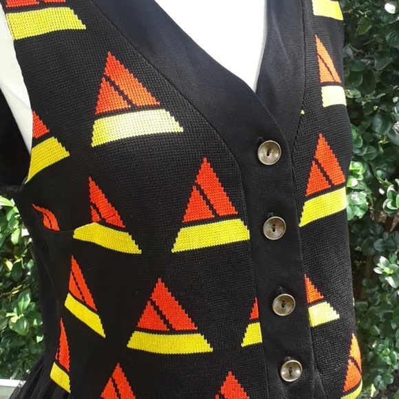 Tops | 6s Vintage Brady Bunch Hippie Funky Vest Size Sma | Poshmark